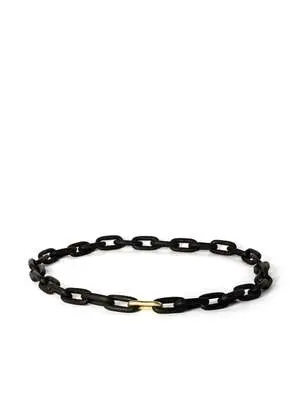 PARTS OF FOUR Charm Chain Choker Necklace - Black
