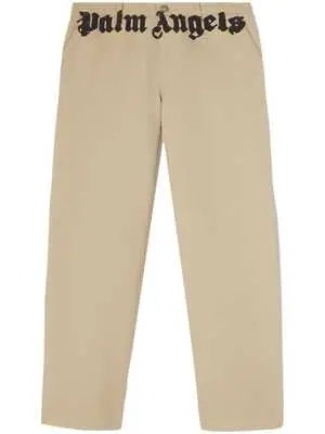 Palm Angels Logo-print Cotton Chinos