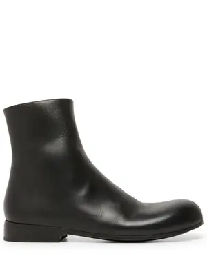 Men's Side Zip Leather Ankle Boots