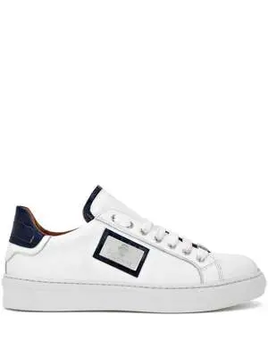 BILLIONAIRE Logo-plaque Leather Sneakers