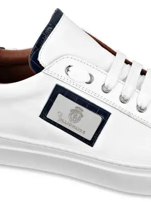 BILLIONAIRE Logo-plaque Leather Sneakers
