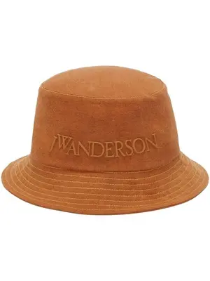 JW Anderson Logo-embossed Bucket Hat - Brown