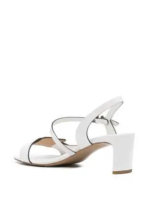 DEL CARLO 55mm Moore Patent Leather Sandals - White