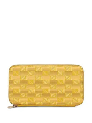 Moreau Monogram-print Leather Wallet - Yellow