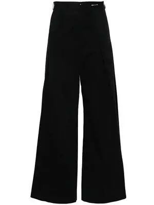 MAISON MARGIELA Mid-rise Wide-leg Trousers - Black