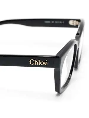 Chloé Logo-embossed Glasses - Black