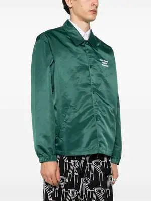 Drole De Monsieur Slogan Lightweight Jacket - Green