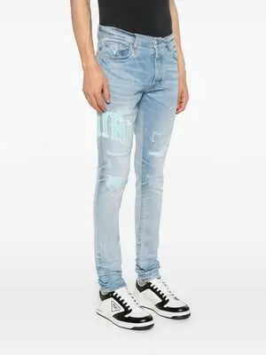 Amiri Varsity Logo Skinny Jeans