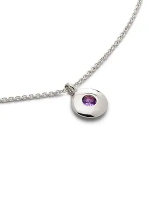 Monica Vinader February Birthstone Pendant Necklace - Silver
