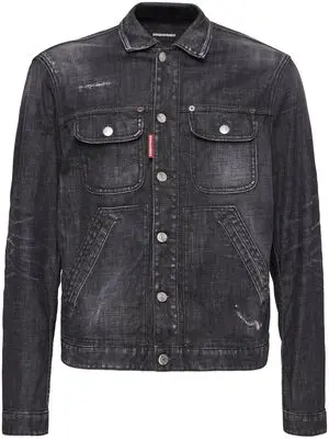 Dsquared2 Distressed Denim Trucker Jacket