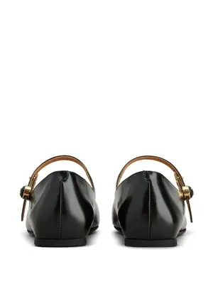 TOD'S Patent-leather Ballerina Shoes - Black