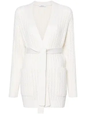 Max Mara Balzac Open-front Cardigan - White