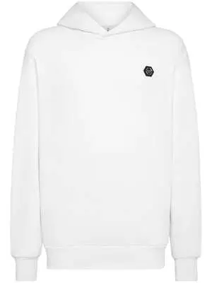 Philipp Plein Rhinestone-embellished Hoodie - White