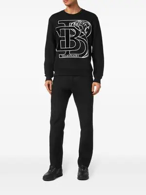 BILLIONAIRE Logo-print Cotton Sweatshirt - Black