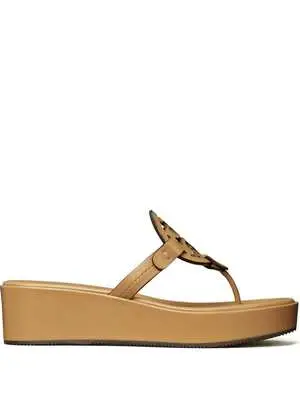 Tory Burch Miller Wedge Sandals - Neutrals