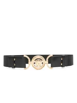 Versace Medusa Head-buckle Elastic Belt - Black