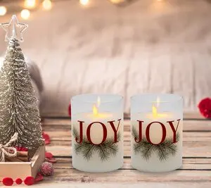 LUMABASE 2ct Joy Led Candles With Moving Flame