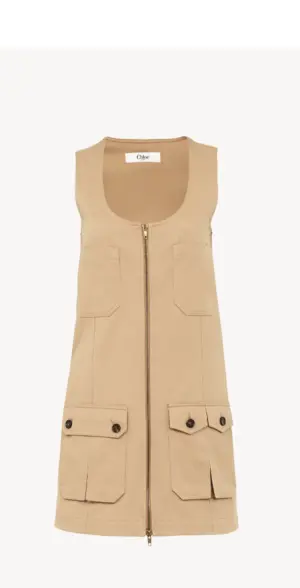 Chloé Saharienne Dress In Cotton Gabardine