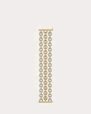 BHANSALI 18k Three-row Diamond Link Bracelet - Gold