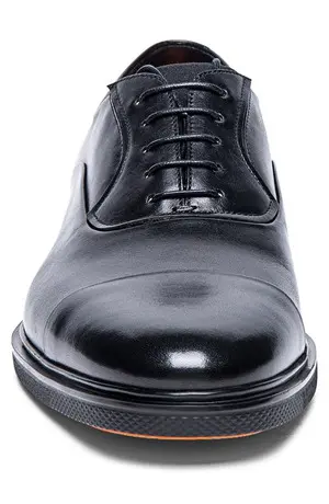 Santoni Cap Toe Oxford - Black