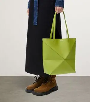 Loewe Leather Puzzle Fold Tote Bag