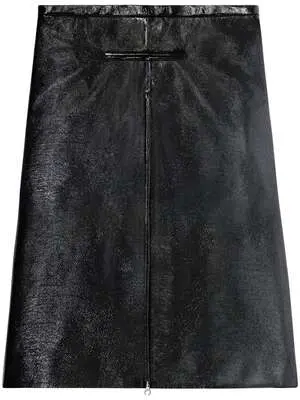 COURREGES Zip-detail Coated Midi Skirt