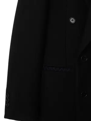 Burberry Double-breasted Wool Coat - Black