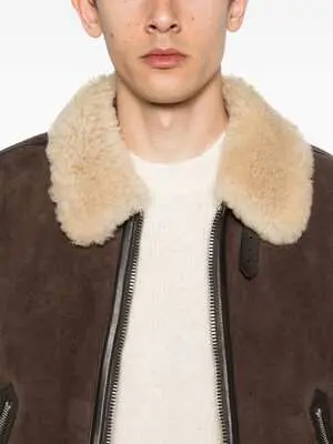 TOM FORD Shearling-collar Suede Jacket