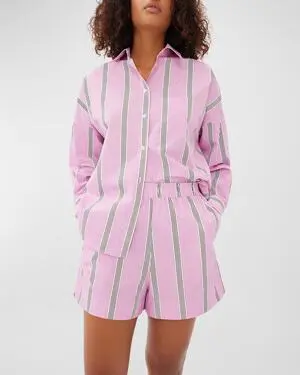 LMND LMND The Chiara Striped Boxer Shorts - Pink