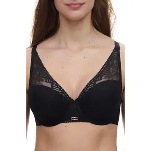 Chantelle Origins Underwire Plunge Bra - Black