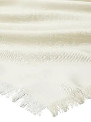 Tory Burch T-monogram Jacquard Traveler Scarf - Neutrals