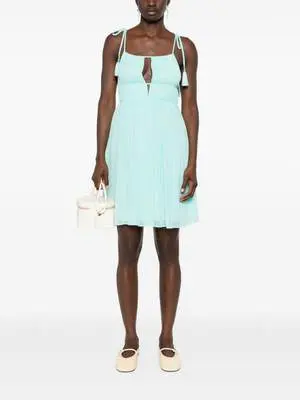 Patrizia Pepe Plissé Crepe Mini Dress