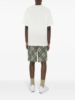 Burberry Nova Check Silk Shorts - Green
