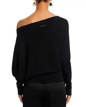Altuzarra Grainge Cashmere Open Neck Sweater - Black
