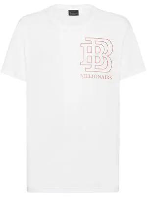 BILLIONAIRE Logo-print Cotton T-shirt - White