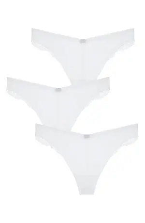 JOURNELLE Allegra Jolie 3-pack Thong - Blanc