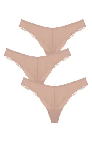 JOURNELLE Allegra Jolie 3-pack Thong Praline