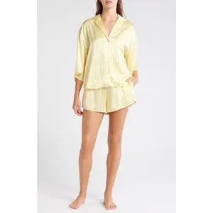 Lunya Washable Silk Button-up Short Pajamas - Midsummer Stripe