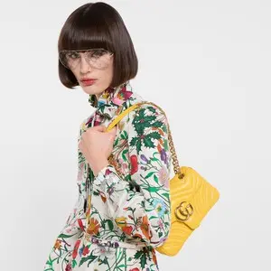 Gucci Gg Marmont Small Shoulder Bag - Yellow