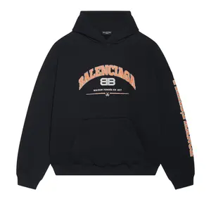 Balenciaga Wide Fit Hoodie - Black