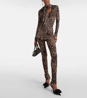Blumarine Wool Leggings - Beige