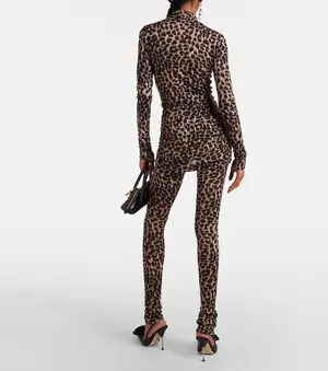 Blumarine Wool Leggings - Beige