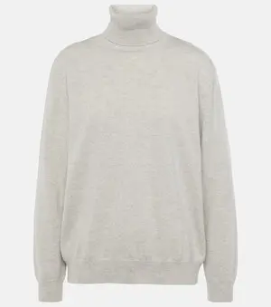 Brunello Cucinelli Turtleneck Cashmere Sweater - Neutrals