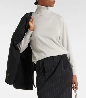 Brunello Cucinelli Turtleneck Cashmere Sweater - Neutrals