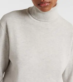 Brunello Cucinelli Turtleneck Cashmere Sweater - Neutrals