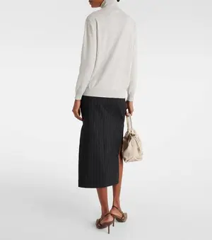 Brunello Cucinelli Turtleneck Cashmere Sweater - Neutrals