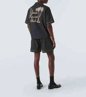 Amiri Resort Club Embroidered Cotton Bowling Shirt