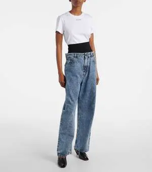 Alaïa Knit Band Straight Jeans