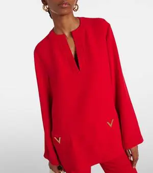Valentino Garavani Vgold Cady Couture Top - Red