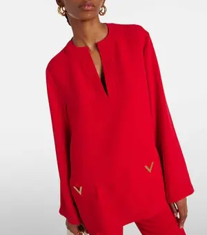 Valentino Garavani Vgold Cady Couture Top - Red